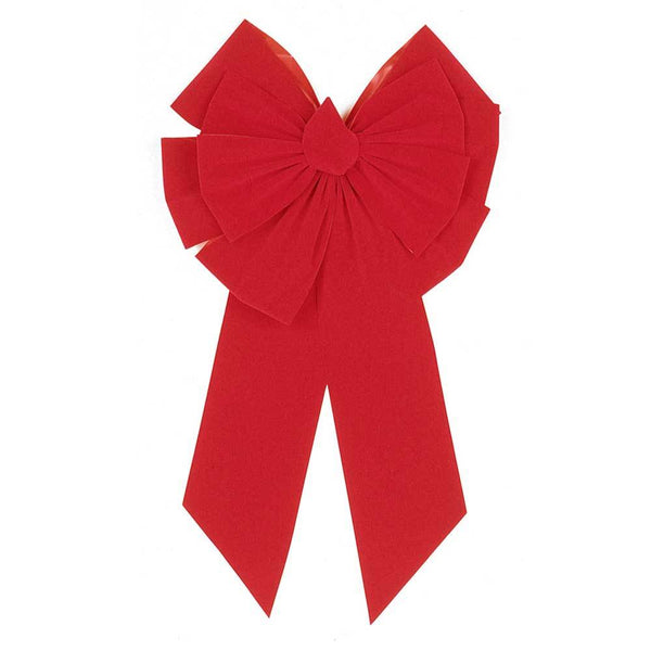 18 X 35 Deluxe 11 Loop Red Velvet Christmas Bow Red Velvet Bows