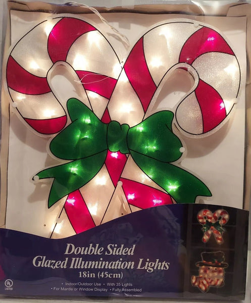 Double Candy Cane Window Plaque | Christmas Decorations – American Sale