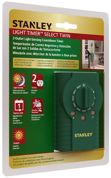 Stanley LightTimer Select Twin with Photocell Countdown Timer ...