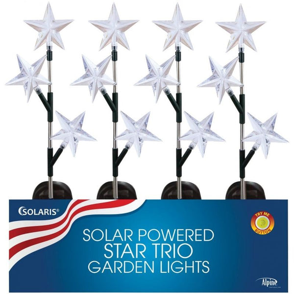 Solar Patriotic Star Stake
