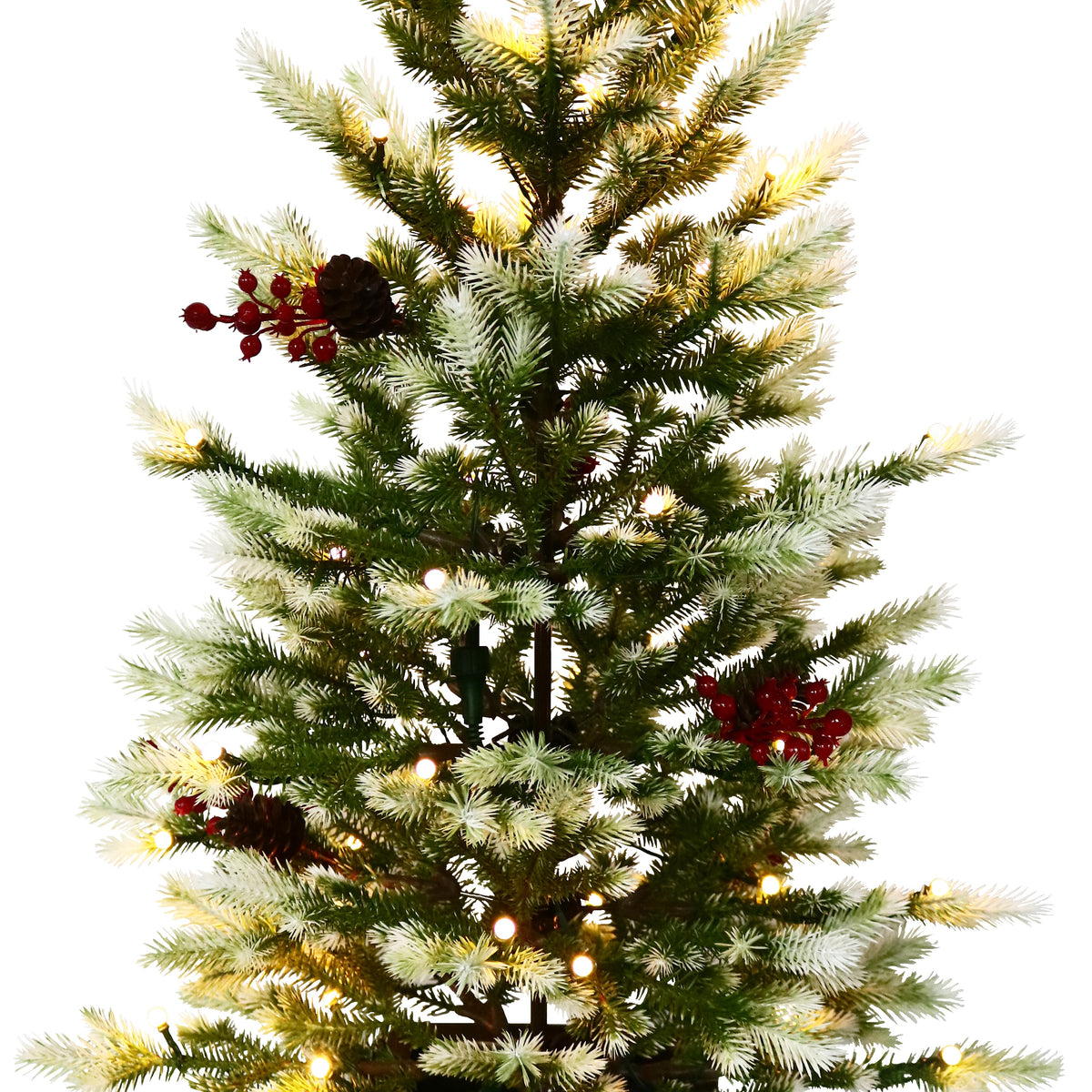 White Fir Potted Artificial Foyer Tree with Color-Changing LEDs ...