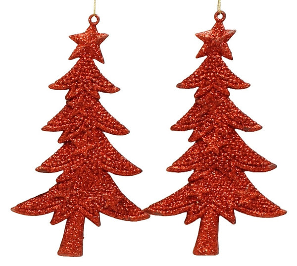 Glitter Tree-Shaped Ornaments | Traditional Christmas Ornaments ...