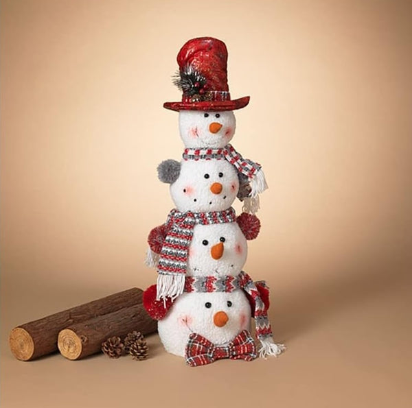 26" Snowman Stack Plush Decoration