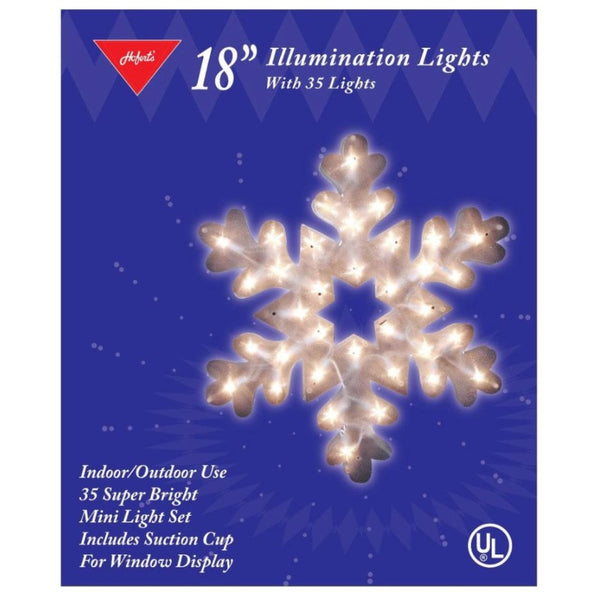 18" Snowflake Plaque | Lighted Winter Decorations | Window Decor ...