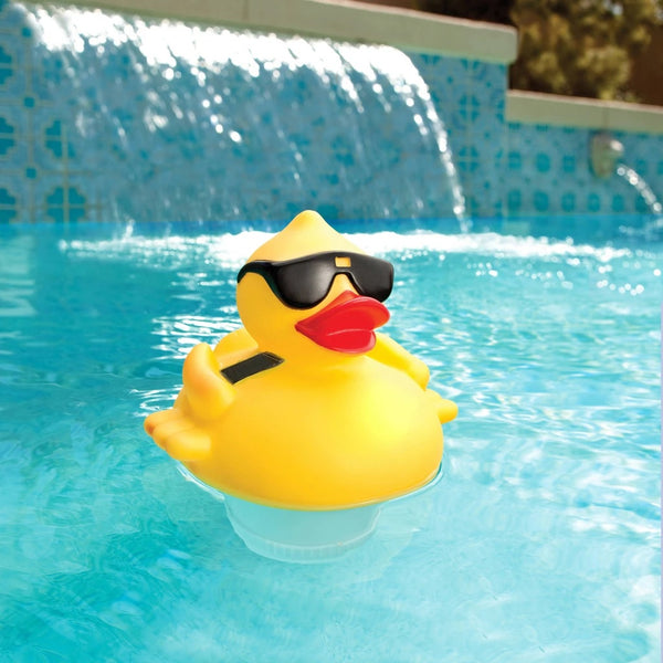 Solar Powered LED Derby Duck Pool Chlorinator | Pool Chemicals ...