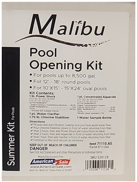 Malibu Small Pool Opening Kit Up To 8,500 Gallons Water | Pool Kits ...