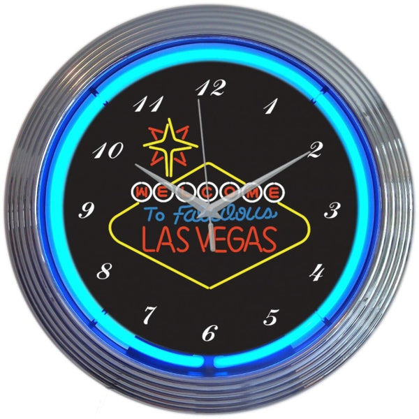 Neonetics Las Vegas Sign Neon Clock | Neon Las Vegas Clock – American Sale