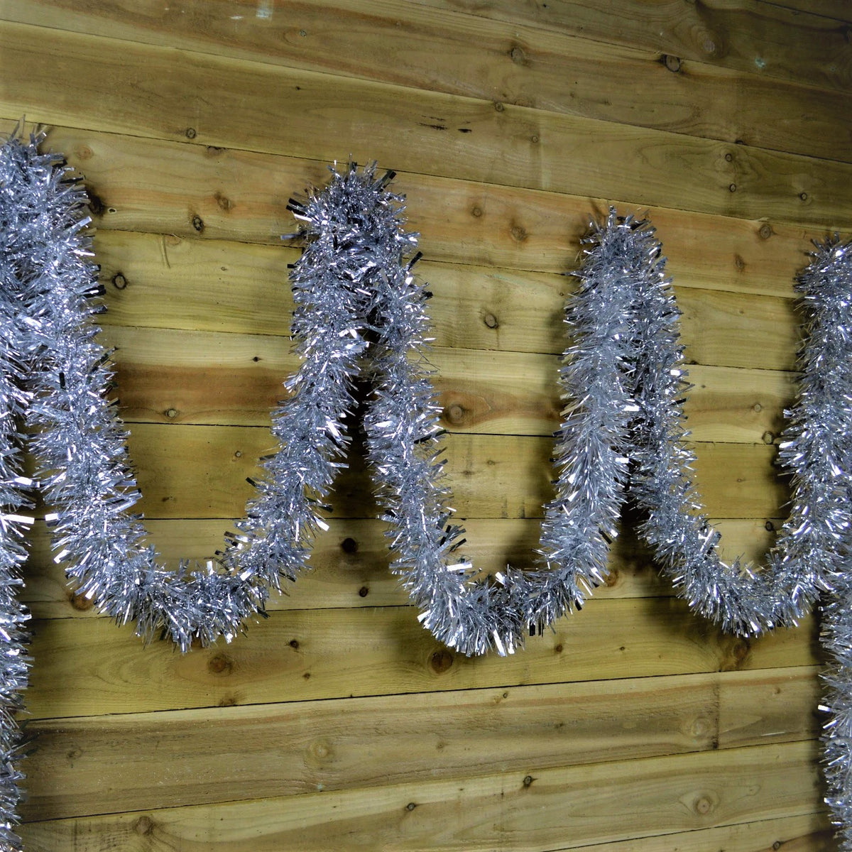 Tinsel Christmas Garland | Silver Tinsel Christmas Garland – American Sale