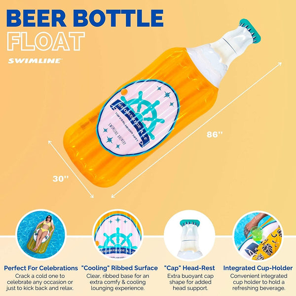 Swimline's Inflatable Beer Bottle Mattress Float